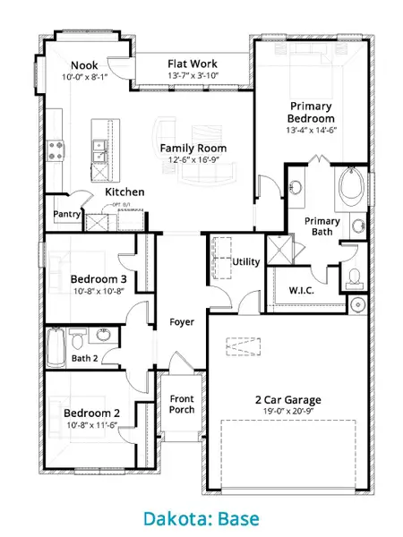 Dakota, 1868 Vista Wy, Waxahachie, TX 75165 - New Construction Plan