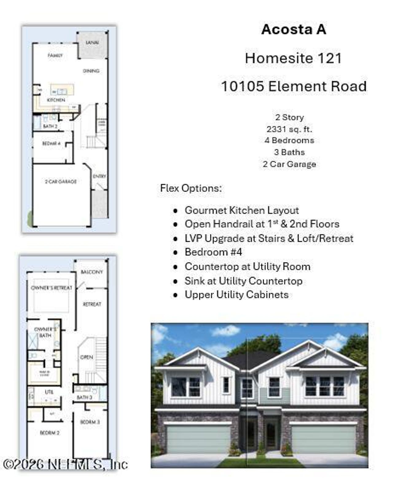 10105 Element Rd, Jacksonville, FL 32256 - New Construction Home